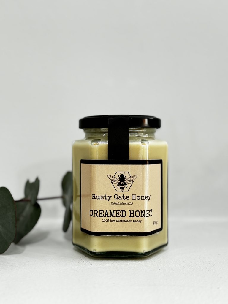 Rusty Gate 400g Raw Creamed Honey Glass Jar - Farmer Butcher